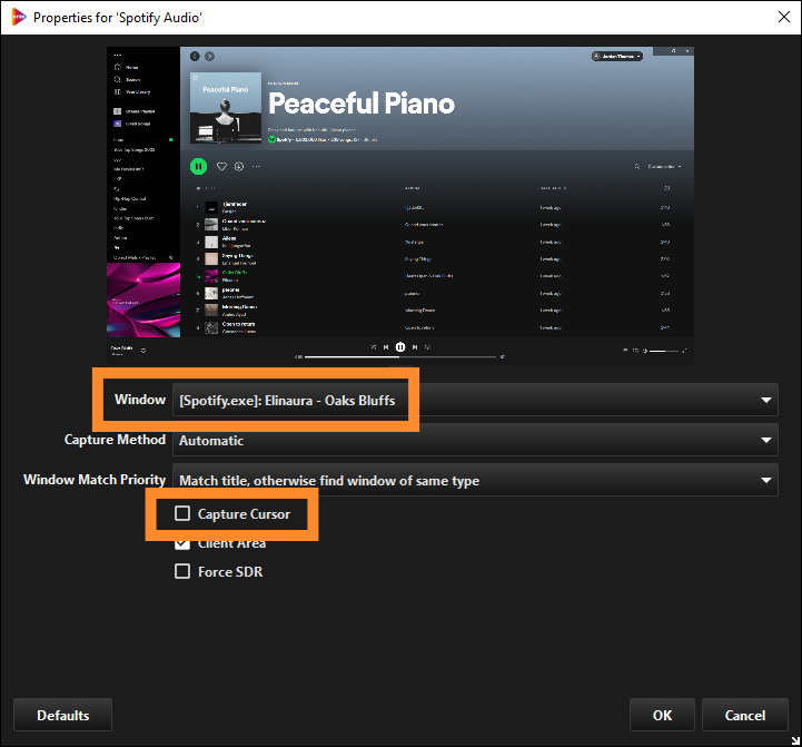 Adding Spotify audio to a scene – Quicklink Knowledge Base