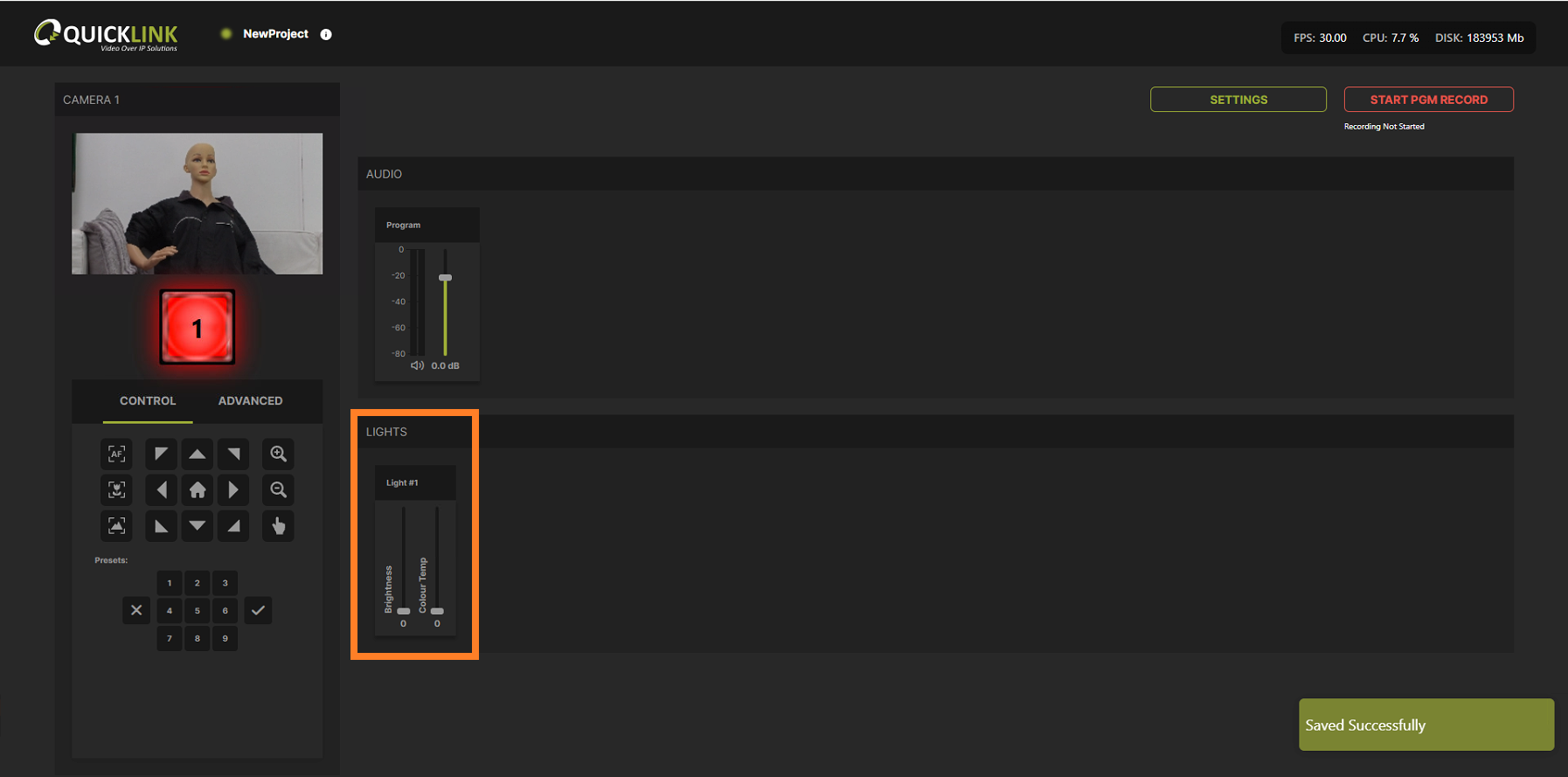 Adding DMX lights – Quicklink Knowledge Base