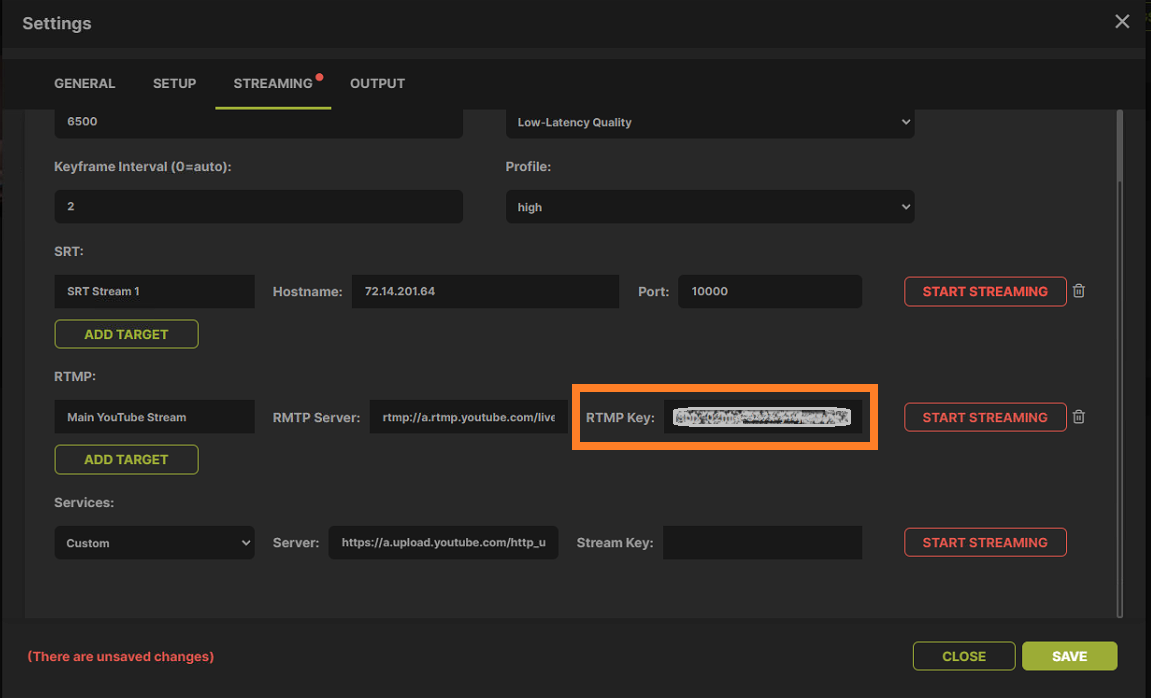 Stream via RTMP – Quicklink Knowledge Base