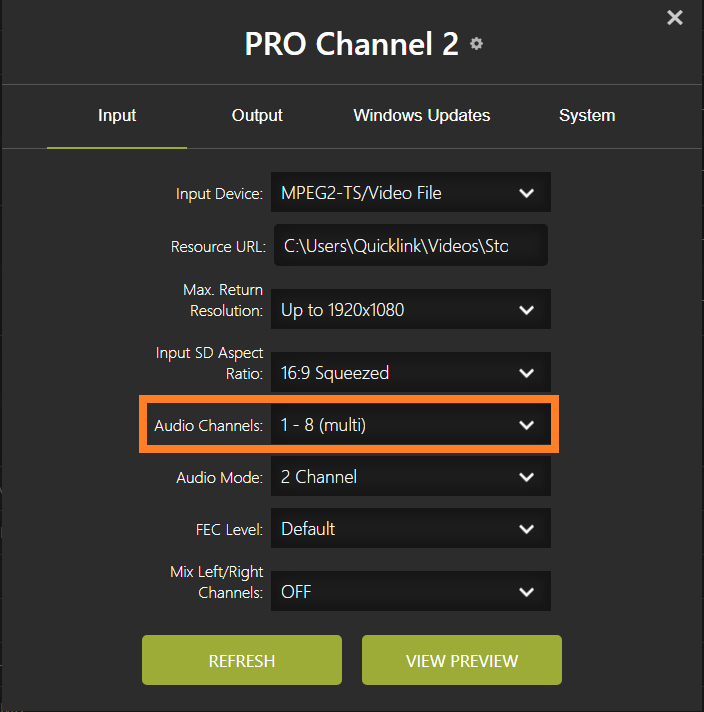 Multi-channel audio – Quicklink Knowledge Base