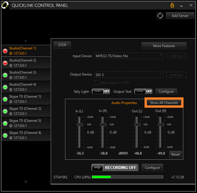 Multi-channel audio – Quicklink Knowledge Base
