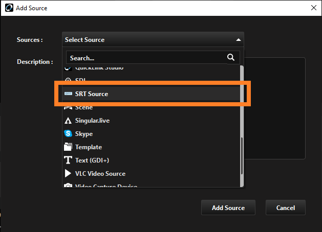 Adding An Srt Input Source Quicklink Knowledge Base 