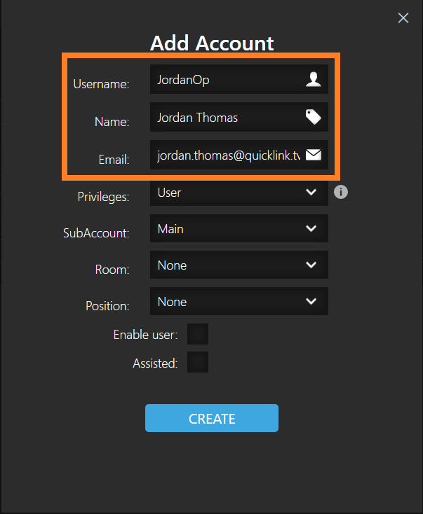 Adding an account – Quicklink Knowledge Base