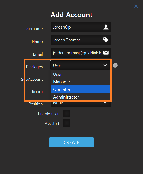 Adding an account – Quicklink Knowledge Base