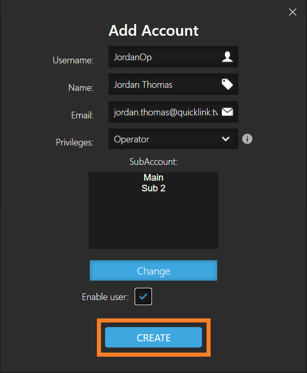 Adding an account – Quicklink Knowledge Base