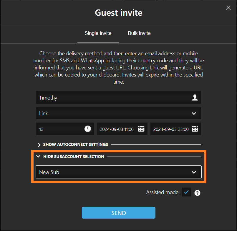 Inviting guests via SMS, Email, WhatsApp or URL – Quicklink Knowledge Base