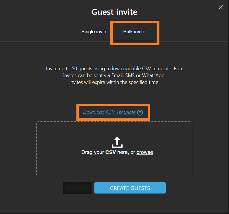 Inviting guests via SMS, Email, WhatsApp or URL – Quicklink Knowledge Base