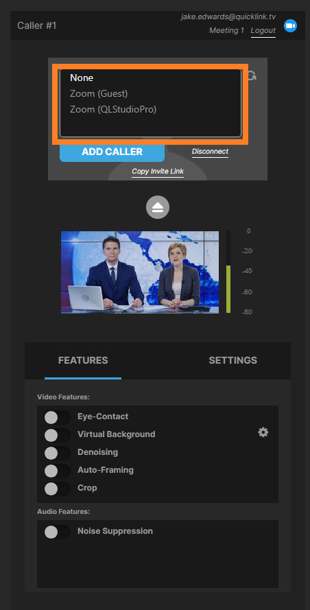 Introducing a Zoom Caller in StudioEdge – Quicklink Knowledge Base