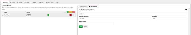 Bitfocus Companion User Instructions – Quicklink Knowledge Base
