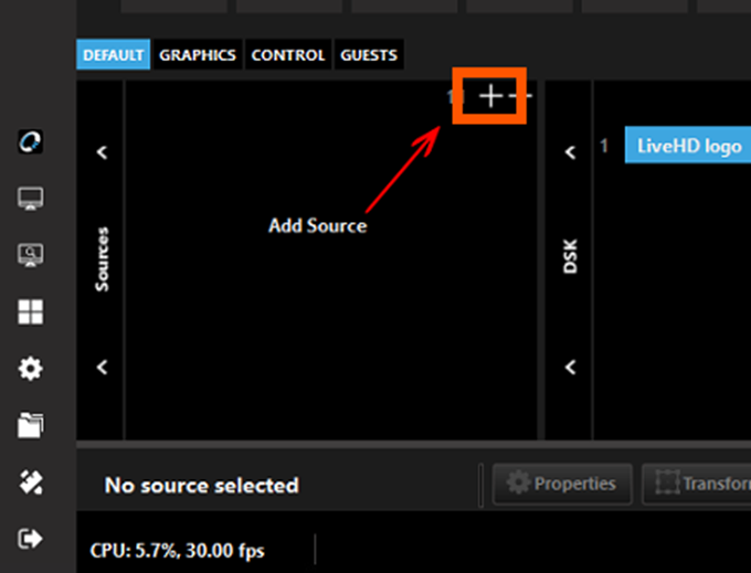 Adding a SDI (Blackmagic Device) source to a scene – Quicklink ...