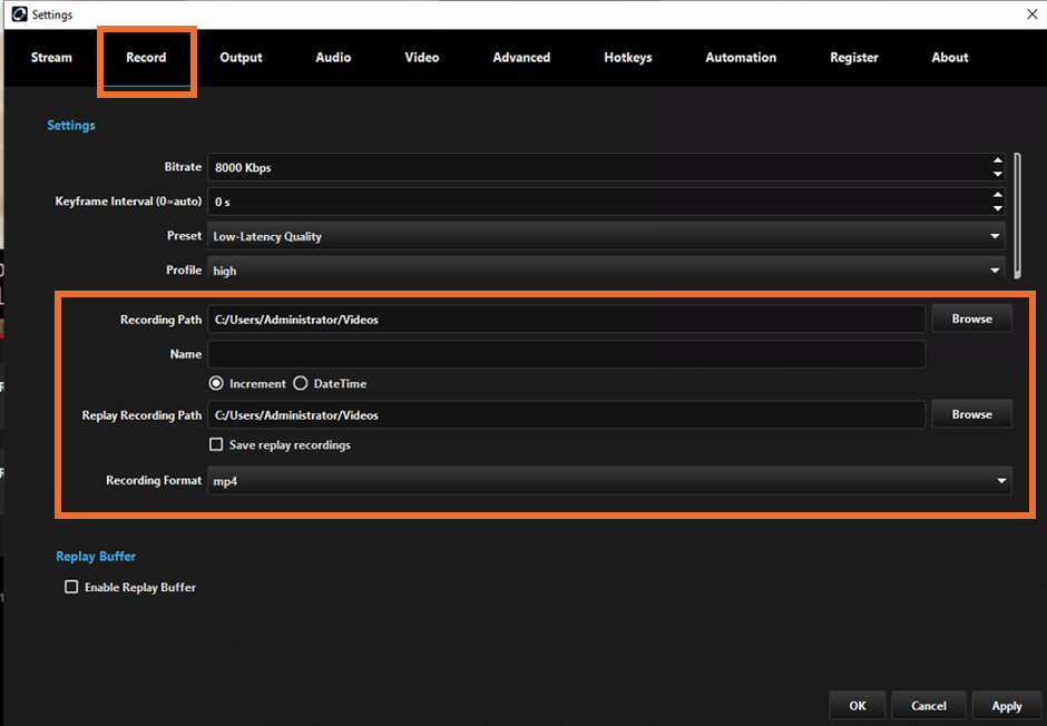 Configuring your recording settings – Quicklink Knowledge Base
