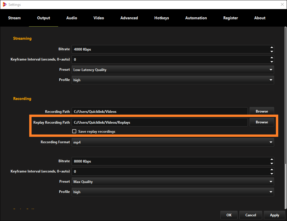 Adding an Instant Replay source to a scene – Quicklink Knowledge Base