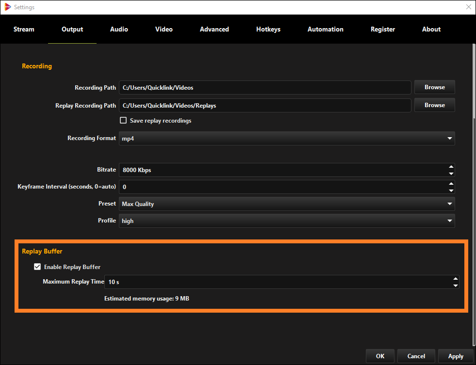 Adding an Instant Replay source to a scene – Quicklink Knowledge Base